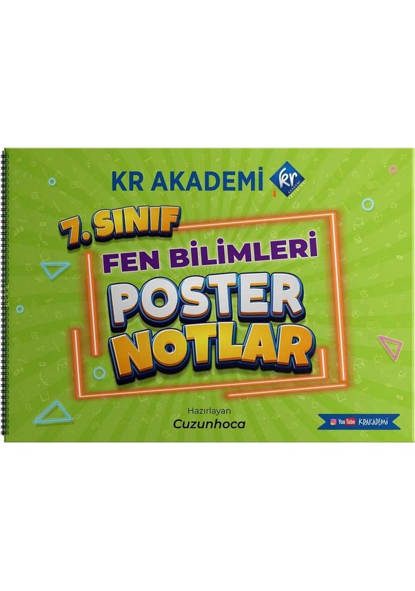 7. Sınıf Fen Bilimleri Poster Notlar KR Akademi Fiyatları ve Özellikleri