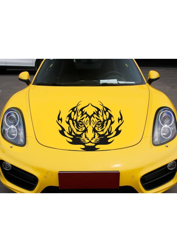 Tribal Aslan Kafası Ön Kaput Araba Sticker 45 X 34 Cm Fiyatları ve ...
