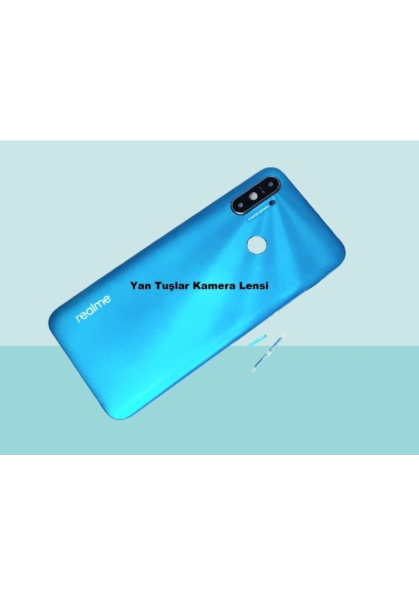 Oppo Realme C3 Uyumlu Full Kasa Arka Kapak Batarya Kapağı - Mavi Çok ...