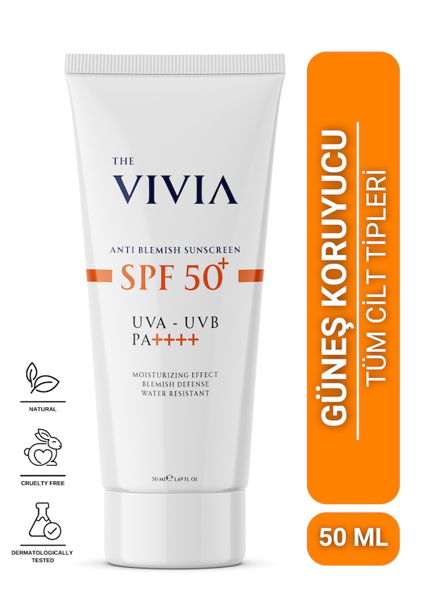The Vivia Leke Karşıtı Yüksek Koruyucu Yüz Güneş Kremi SPF50+ 50 ML ...