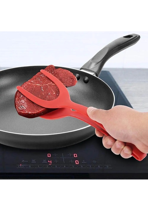 2 İn 1 Yapışmaz Kavrama Gıda Çevirme Kızarmış Yumurta Maşa Tost Ekmek ...