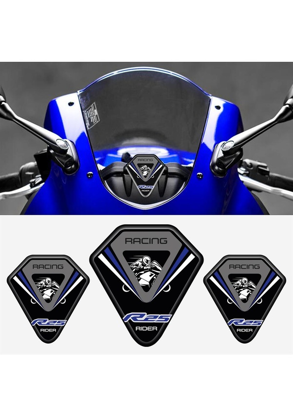 Yamaha R25 Üçlü Siyah Mavi 3D sticker Fiyatları ve Özellikleri