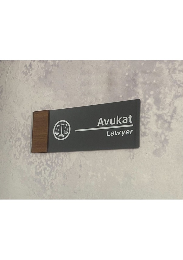 Dekokonsept Wooden Serisi Avukat Ofis Oda Kapı İsimliği Yönlendirme Tabelası Fiyatları ve ...