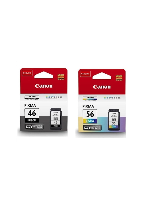 Canon Pg 46 / Cl 56 Pixma E404/E414/E464/E484 Siyah Renkli Kartuş ...