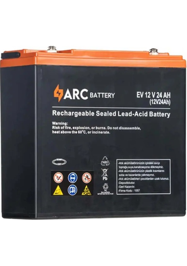 Arc Battery 12 Volt 24 Amper Elektrikli Bisiklet Aküsü Üretim Yıl iade ...