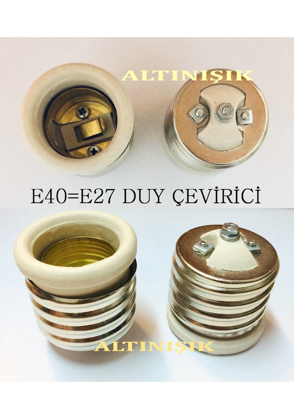 E40 E27 Dönüştürcü Duy. Taş Porselen Duy E40-E27 Duy Dönüştürücü ...