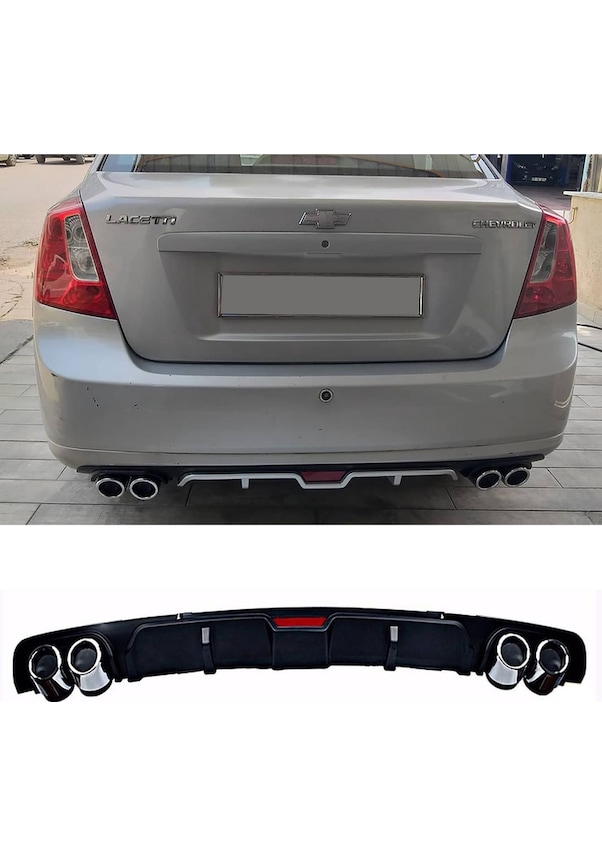 Chevrolet Lacetti Sedan Siyah Difüzör 4 Krom Egzoz Görünümlü Difizör ...