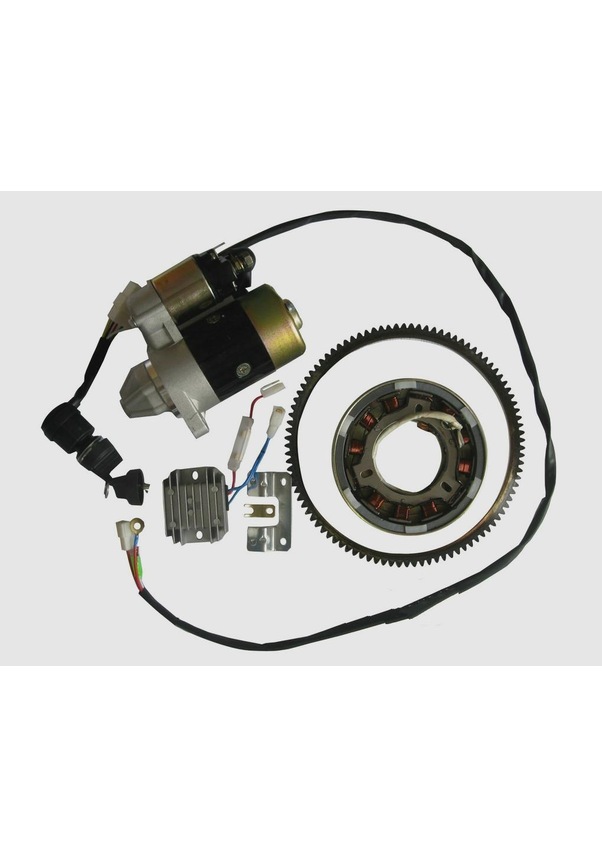 Dizel Motor Marş Şarj Kiti - Komple - Elektrik Start - 10 Hp - 12 Hp ...