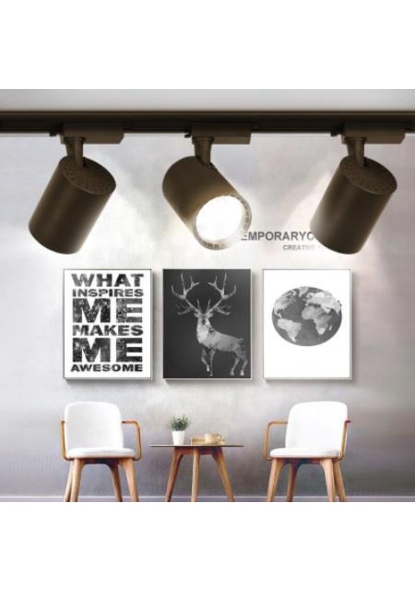 LED RAY SPOT LEDLİ LAMBA TAVAN ARMATÜRÜ - SİYAH KASA 30W BEYAZ IŞ ...