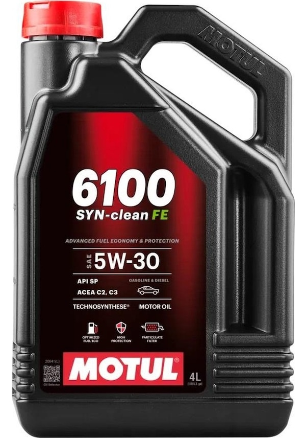 Motul 6100 Syn-Clean Fe 5W-30 Dpf Partiküllü Acea C2-C3 Motor Yağı 4 L ...