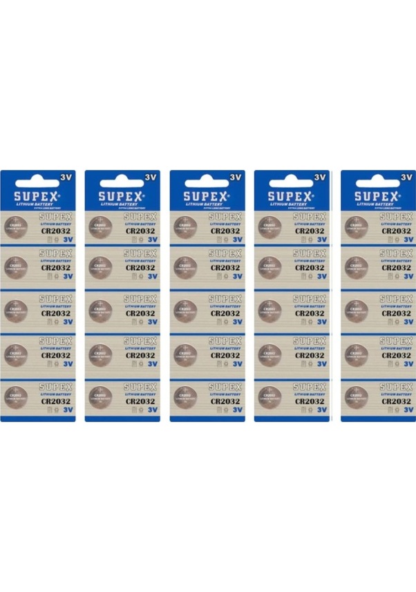 Supex Extra Long Battery CR2032 3V Lityum Düğme Pil 5 x 5'li Fiyatları ...
