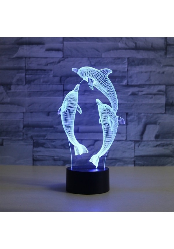 Aoyingnettech Yunus Versiyonu Üç Dokunmatik Sone Şekli Renkli Masa Led ...