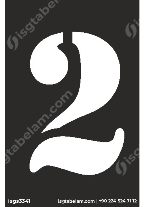 2 Rakamı Boyama Şablonu (Set2) Fiyatları ve Özellikleri