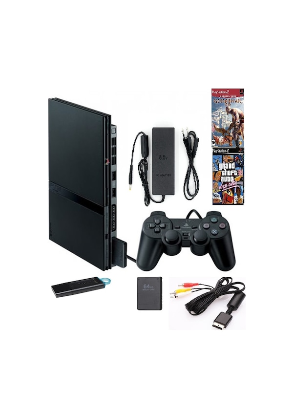 Sony Playstation 2 SCPH70004 128 MB 64 GB USB Bellek PS2 Full Set (2.El ...