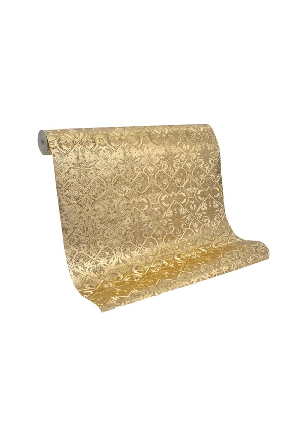 Duvar Kağıdı Altın Etnik Desen Dash Design Gold Collar - Vinil ...