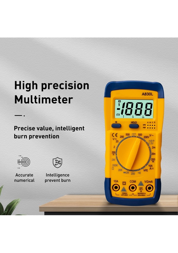 C-akıllı A830l Dijital Multimetre Ac/dc Voltaj Diyot Frekans Multimetre ...