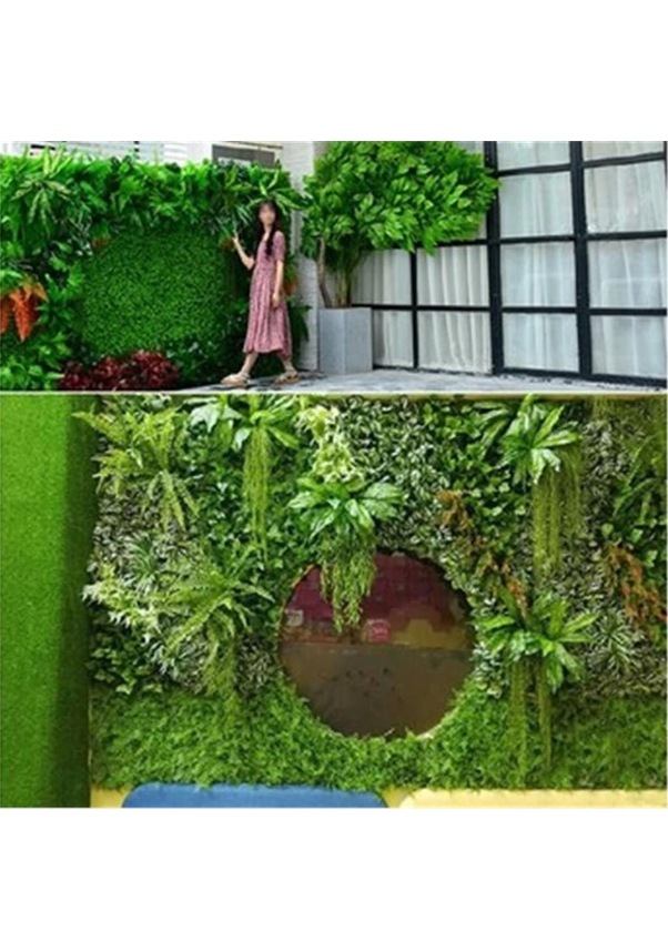 Dekoratif Yapay Bitki Duvar Kaplama Panel Şimşir Tabaka 40X60 Cm ...