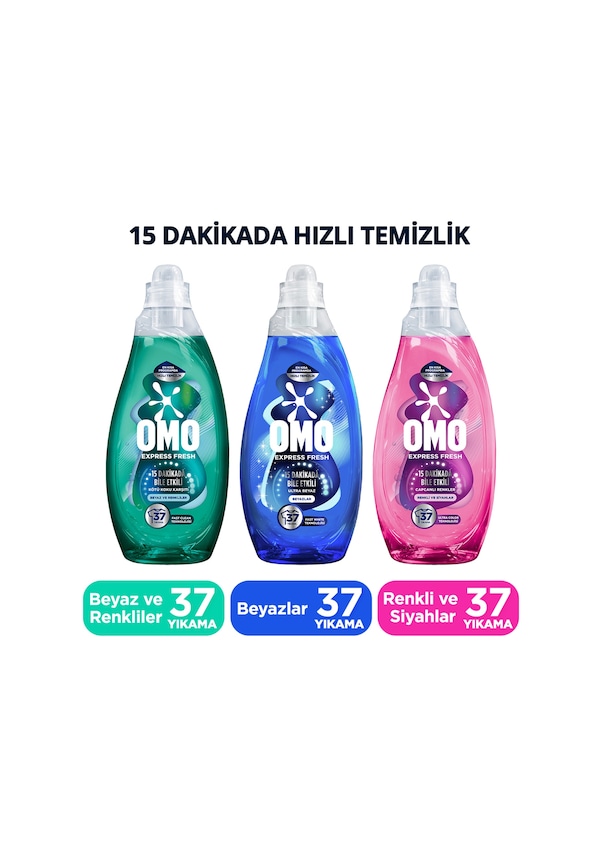 Omo Express Fresh Sıvı Deterjan 1480 Ml Ultra Beyaz X1 Renkli Ve ...