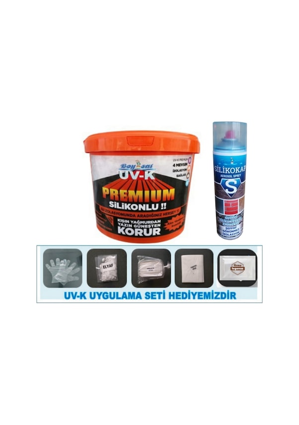 Avantajlı İzolasyon Paketi Uv-K Premium Silikonlu Boya 15 Kg ve 4 ...
