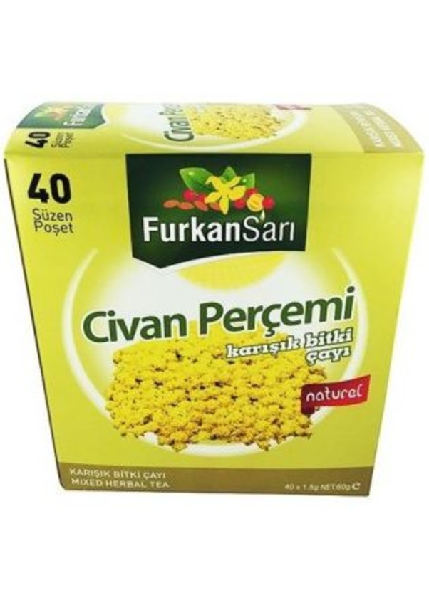 Furkan Sarı Civan Perçemi Karışık Bitki Çayı Süzen Poşet 40 x 1.5 G ...