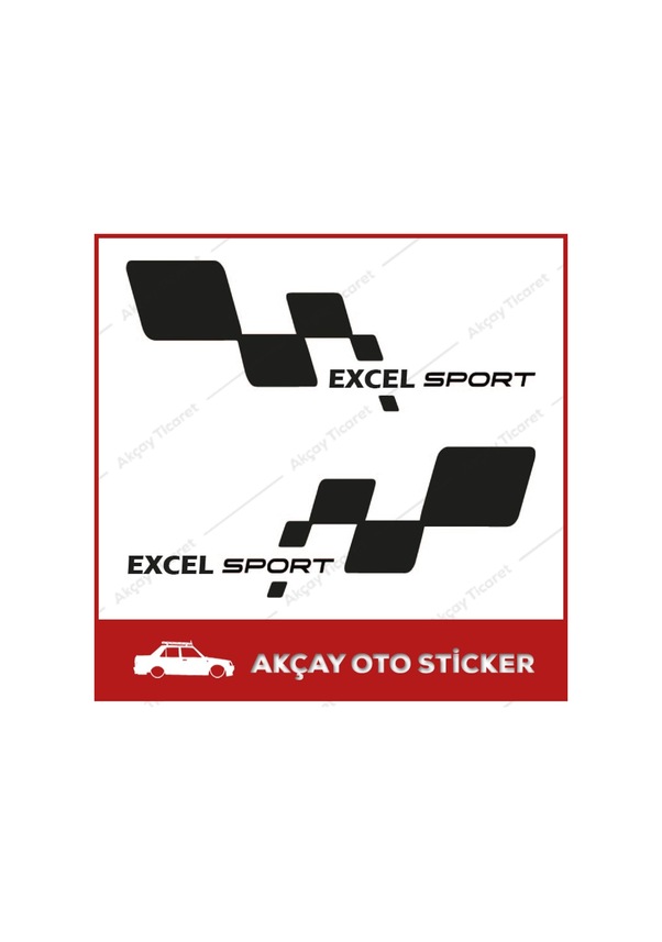 Hyundai Excel Sport Sticker (Takım Set) Excel Sticker Oto Sticker Sarı ...