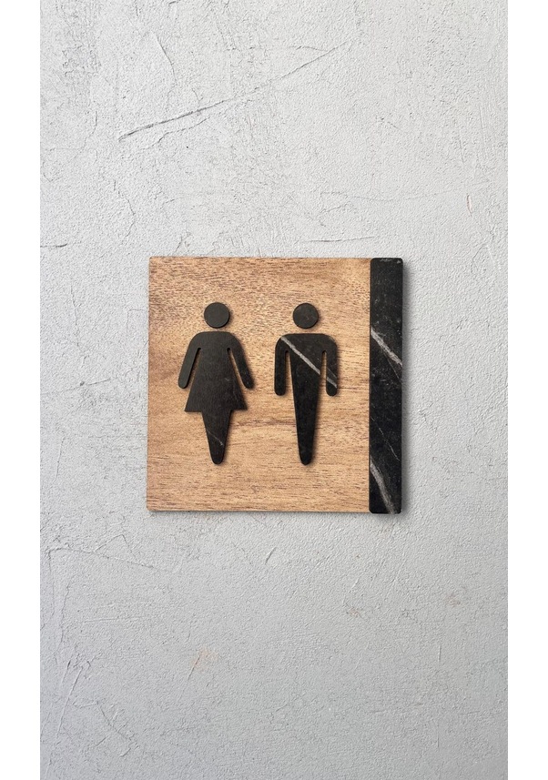 No.8 Relief Serisi Bay Bayan Wc Yönlendirme Levhası Fiyatları ve ...