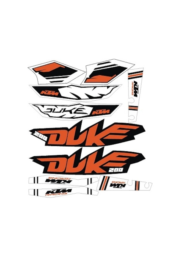 Ktm Duke 200 Sticker Set Beyaz Model Için Fiyatları ve Özellikleri