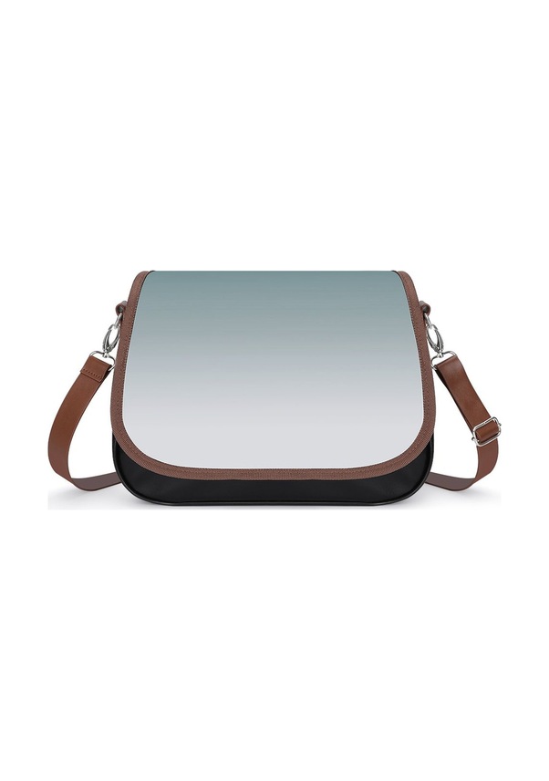 Aesthetic Blue Green And White Gradient Vintage Crossbody Bag For Women ...