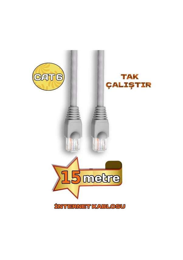 İnternet Kablosu Ethernet Kablosu 15 Metre Cat6 Fiyatları ve Özellikleri
