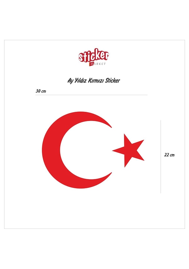 Ay Yıldız Kırmızı Sticker Fiyatları ve Özellikleri