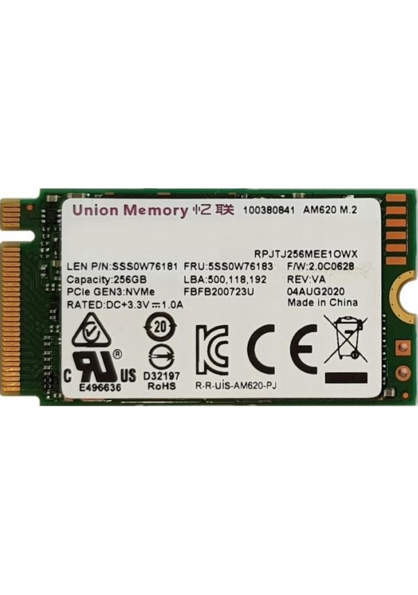 Lenovo Union Memory RPJTJ256MEE1OWX 256 GB M.2 2242 NVMe SSD Fiyatları ...