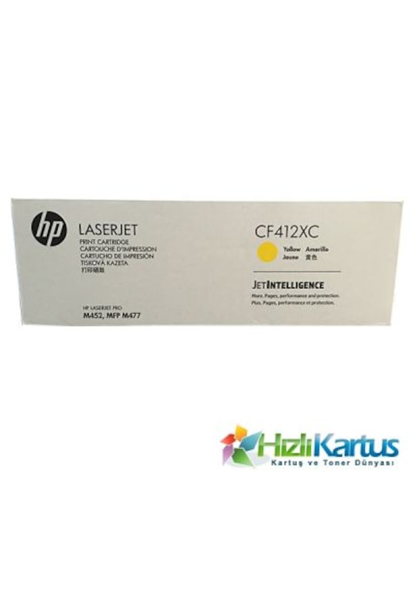 RENKLİM HP CF412XC (410X) SARI ORJİNAL TONER Yüksek Kap. M452 / M477 ...
