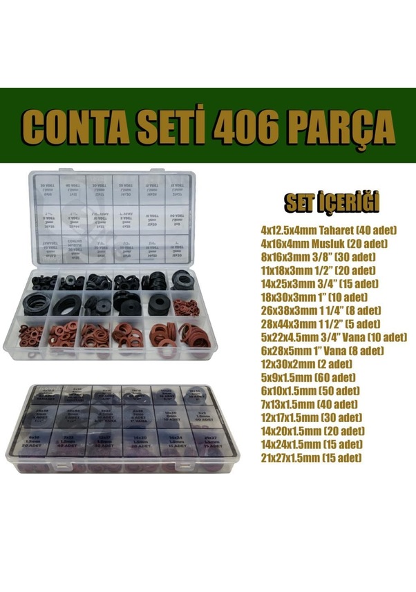 406 Parça Klingirit Conta Seti Kauçuk Ve Fiber Kırmızı Siyah Fiyatları ...