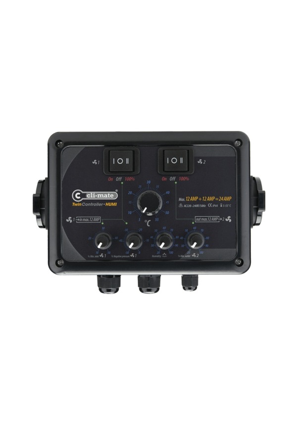 Cli-mate Twin Controller Humi Nem/ısı/fan Kontrol Cihazı 24a 12+12 Fiyatları ve Özellikleri