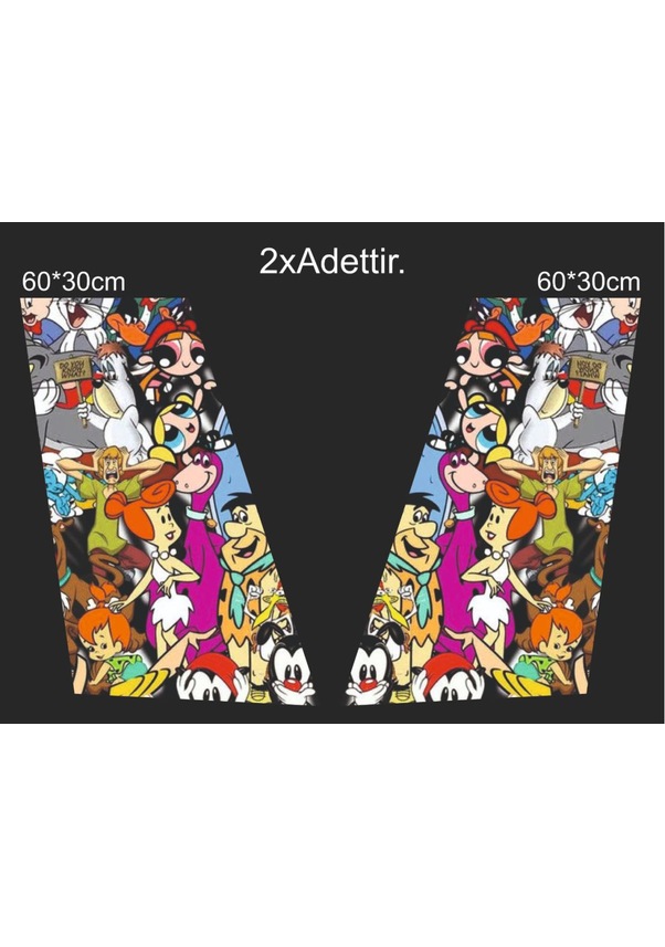 Çizgi Film Karakterleri Sticker Araç Sticker Fiyatları ve Özellikleri