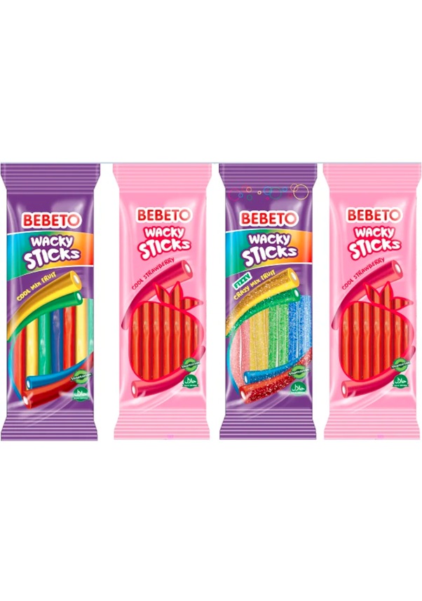 Bebeto Wacky Sticks Vegetarian Set 4 x 175 G Fiyatları ve Özellikleri