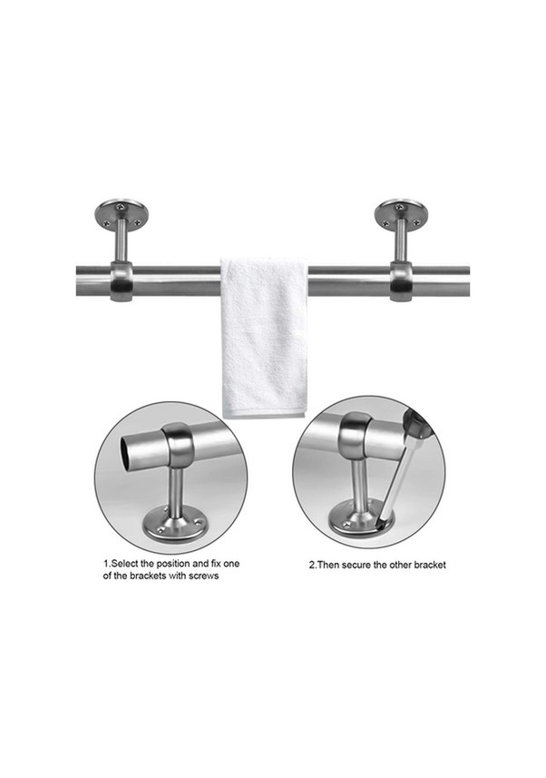 Zenithdeals Eıtgzwas 2020 2 Parça Perde Çubuğu, Paslanmaz Çelik Dolap ...