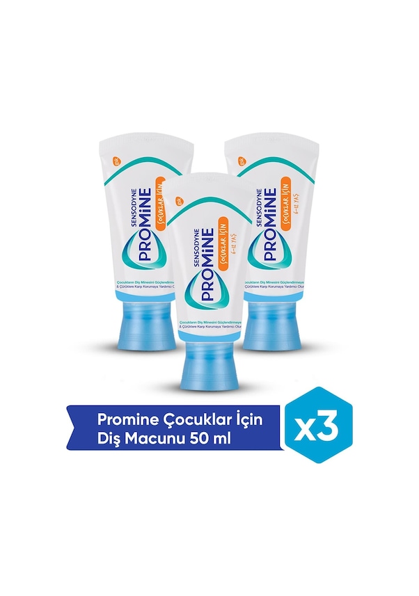 Sensodyne Promine Çocuklar için 6 - 12 Yaş Diş Macunu 3 x 50 ML ...