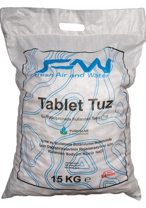 Tablet Tuz Su Arıtma Tuzu Su Yumuşatma Tuzu Sodyum Klorür NaCl 15 ...