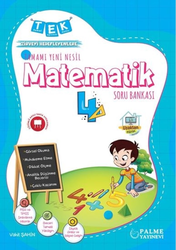Palme 4. Sınıf Tek İlkokul Matematik Yeni Nesil Soru Kitabı Fiyatları ve Özellikleri