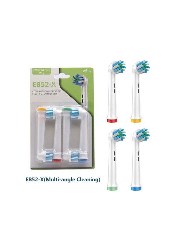 4 Adet Eb52-x-multi Model Beyazlatma Elektrikli Diş Fırçası Yedek Fırça ...