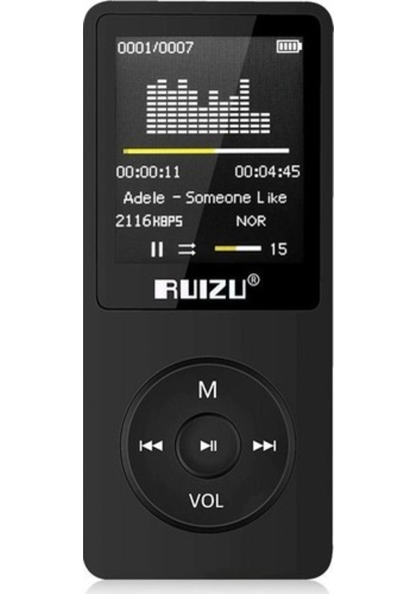 Ruizu X02 8 GB Ultra İnce MP3 Çalar Siyah Fiyatları ve Özellikleri