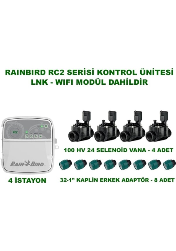 Rainbird Rc2-4 İstasyon İç Mekan Kontrol Ünitesi 100 Hv Selenoid Vanalı ...