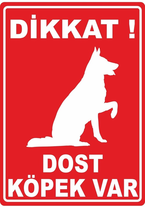 Dikkat Dost Köpek Var Dijital Uv Folyo Baskı Yapışkanlı Uyarı Etiket ...