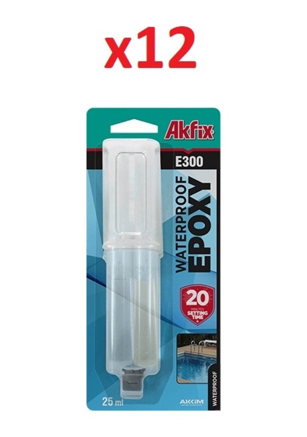 Akfix E300 Suya Dayanıklı Epoksi Yapıştırıcı 25 ML 1 Koli 12 Adet Fiyatları ve Özellikleri