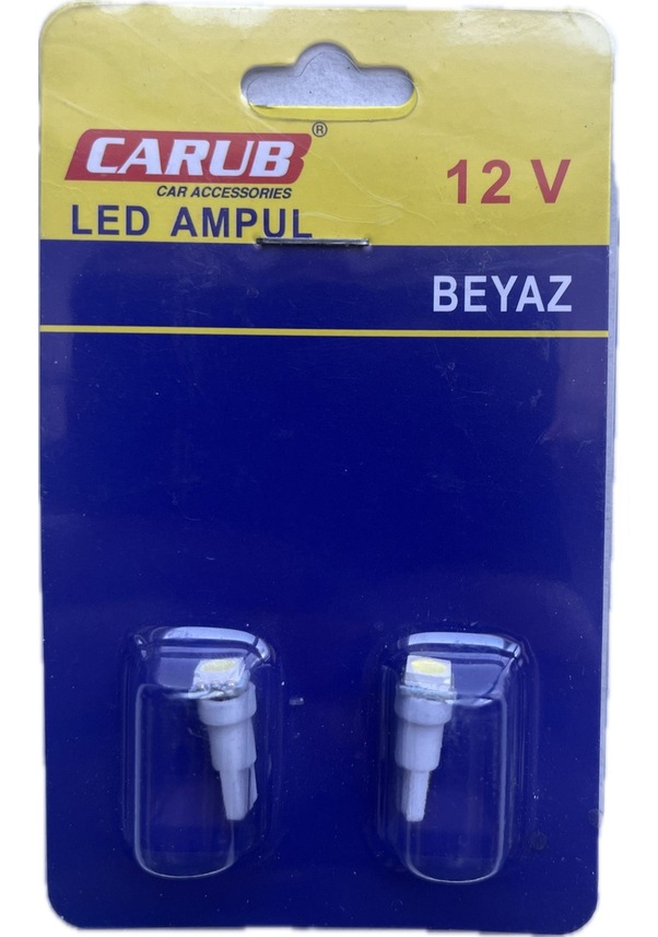 T5 Mini Dipsiz Ampul 12v 1.2 Beyaz Torpido Göğüs Güneşlik Aynası ...