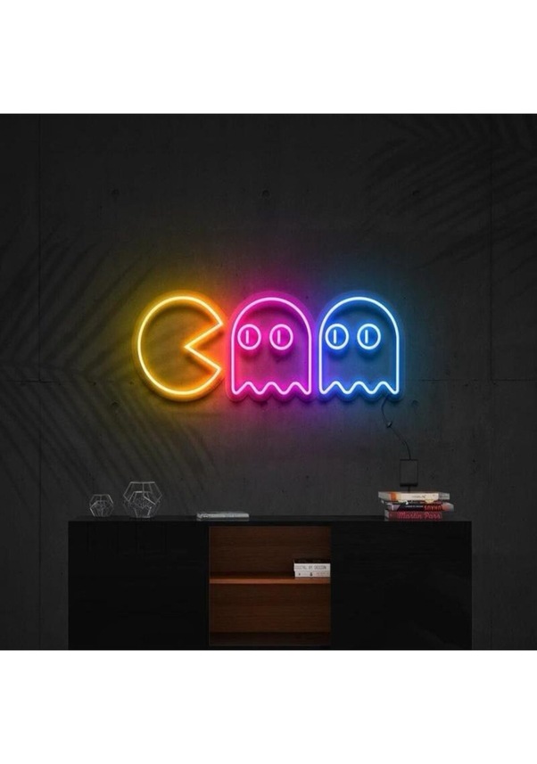 Twins Led Pac Man Karakterleri Neon Tabela Çokrenkli Model:model ...