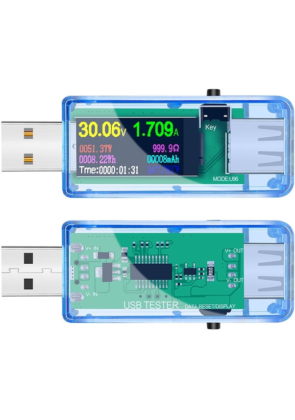 U96 Usb Tester-13 In 1 Dijital Ekran Usb Test Cihazı Akım Gerilim Şarj ...
