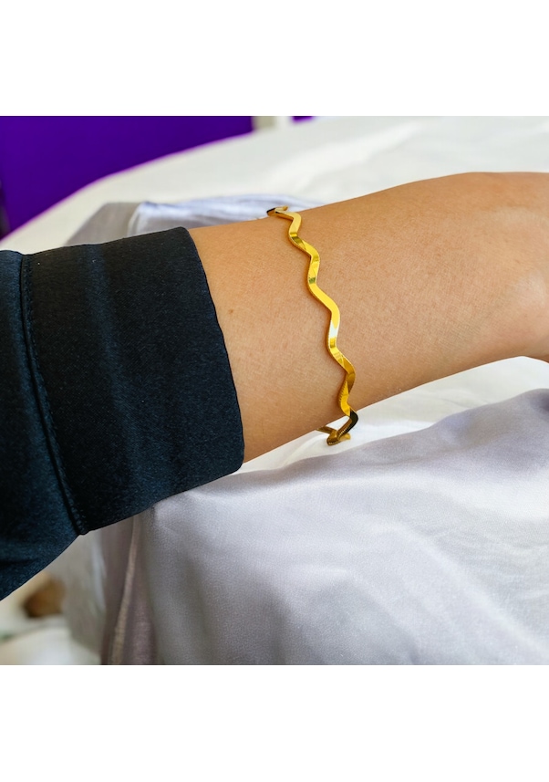 Zikzak Ajda Bilezik Altın Kaplama Kadın Bileklik 20 Cm - 1 Adet 20 cm Fiyatları ve Özellikleri