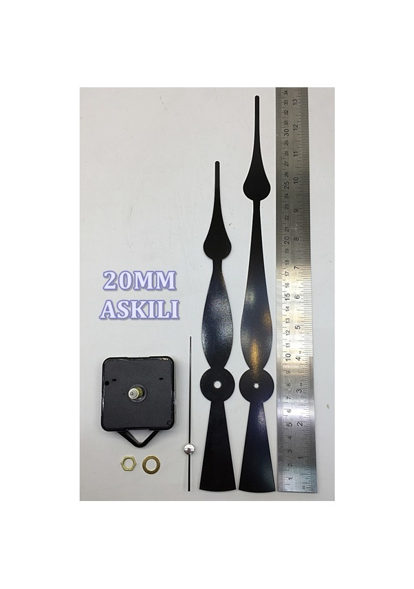 Büyük Saat Mekanizması Büyük Saat Motoru Uzun Akrep Yelkovan Siyah-14Mm ...